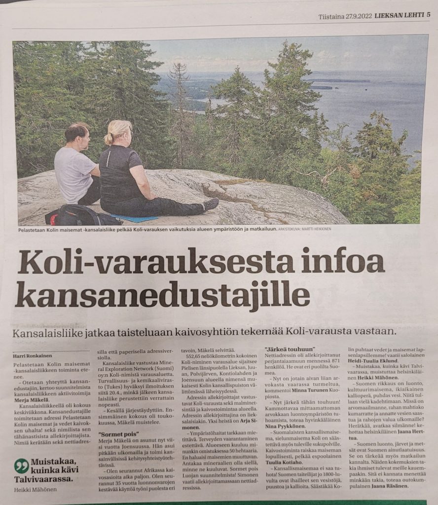 Lieksan lehti 2 – KOHTUUS VAARASSA